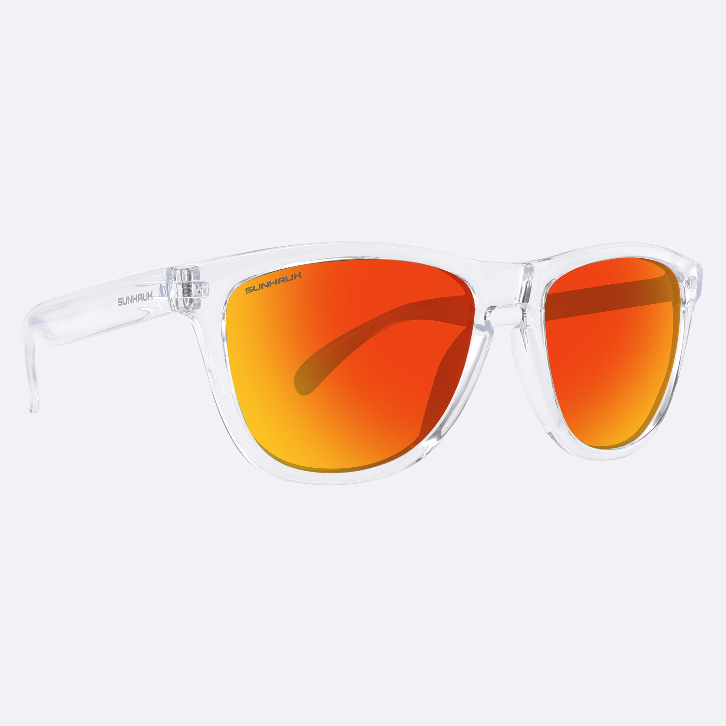 Sunset Lumina - Scratch Proof Clear Frame Sunglasses | SUNHAUK ...